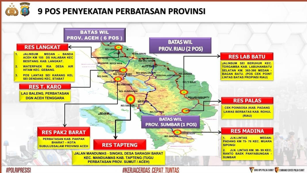 9 POS PENYEKATAN PERBATASAN PROVINSI - Pemerintah Provinsi Sumatera Utara